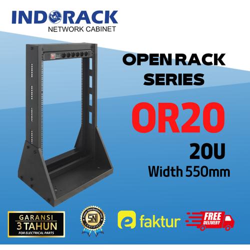 Jual Indorack Open Rack 20U Rack Server 19" OR20 Rak Server 19inch ...