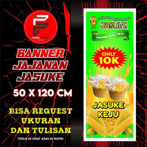 Jual Banner Jajanan Jasuke / Spanduk Jagung Susu Keju Uk. 50 x 120 cm ...