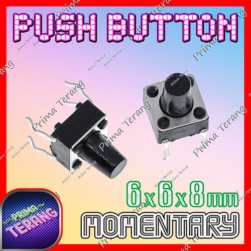 Jual 6x6x8mm 4P Tactile Switch Push Button Saklar Tact 6*6*8 4 Pin ...