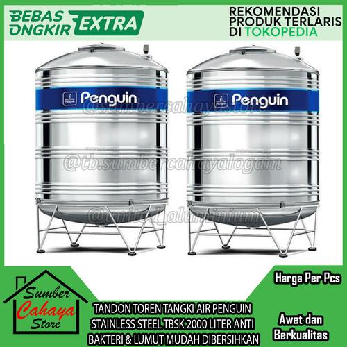 Jual TANDON TOREN TANGKI AIR PENGUIN STAINLESS STEEL TBSK 2000 LITER ...