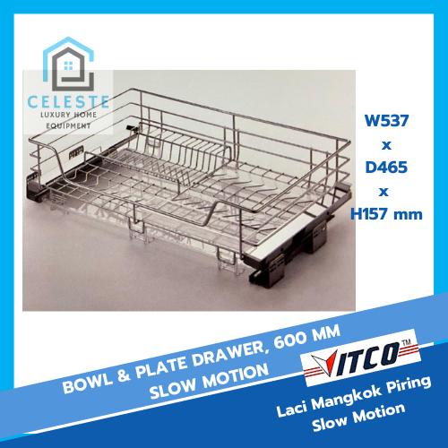 Jual VITCO Bowl & Plate Drawer Pull Out/Laci Tarik Piring Gelas Slow ...