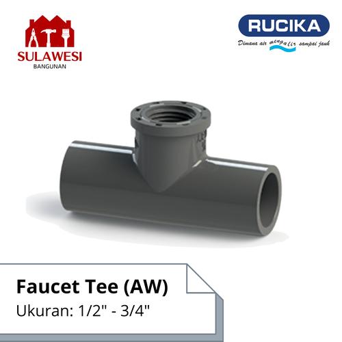 Jual Drat Dalam Rucika AW / Faucet Tee PVC / Fitting Pipa - 1/2" - Kota ...