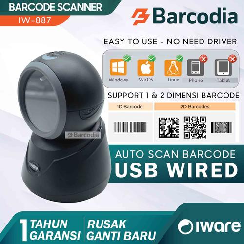 Promo BARCODE SCANNER IWARE IW-887 - BARCODE 2D PRJ-777 E-FAKTUR OMNI IMAGE BARCODE SCANNER QR ...