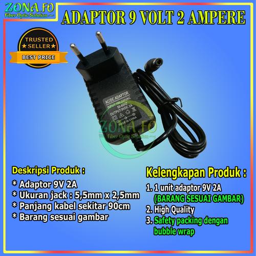 Jual Adaptor 9v 2a Adapter Power Supply 9v 2a Adaptor DC 9V 2a ...