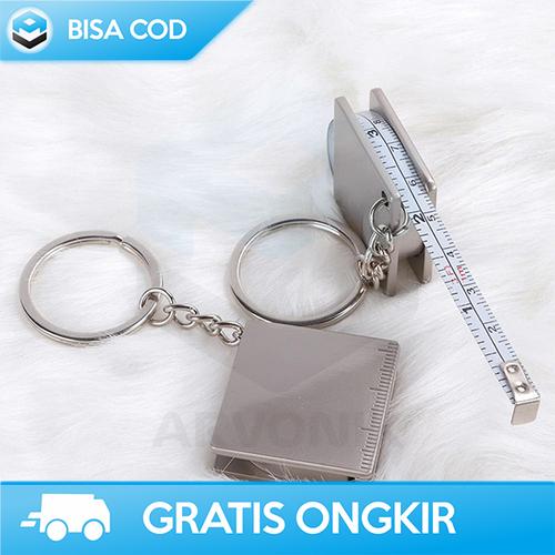 Promo METERAN GULUNG MINI PLUS KEYCHAIN UNIK ANENG STAINLESS STEEL 0 ...