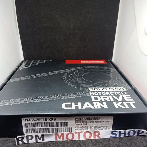Jual Drive Chain Kit / Gear Set / Gir Set INDOPARTS Karisma,Supra X ...