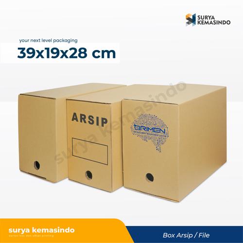 Jual Box Arsip /File 39x19x28 cm - Coklat Polos - Kab. Malang - Surya ...