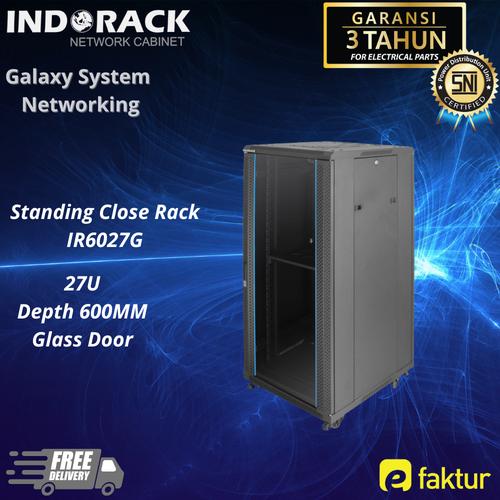 Jual Rack Server 27U INDORACK IR6027G Close Rack Glass Door Depth 600mm ...