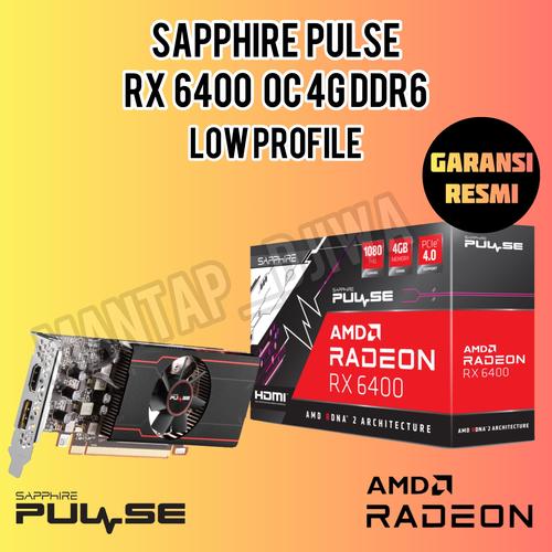 Jual AMD Radeon Sapphire Pulse RX 6400 / RX6400 4G D6 Low Profile ...