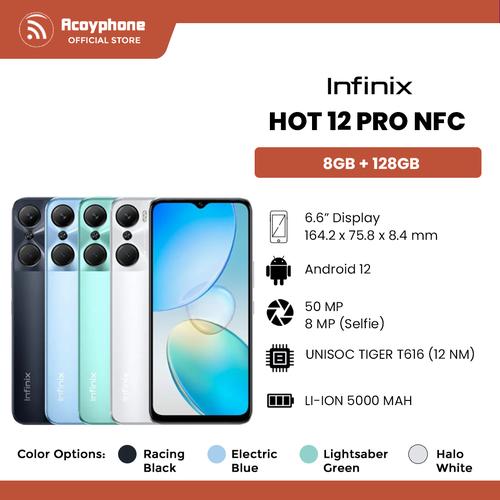 Jual INFINIX HOT 12 PRO NFC 8/128GB GARANSI RESMI - Blue - Jakarta ...