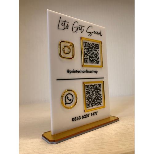 Jual Acrylic QR Code / QR Sign / Barcode - A5 - Kota Medan ...