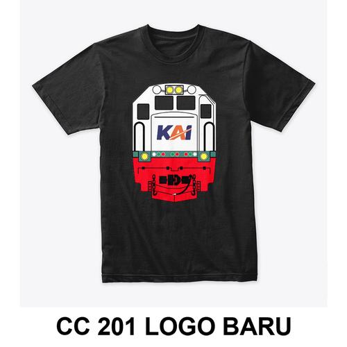 Jual KAOS KERETA API LOKOMOTIF CC 201 LOGO BARU KAI RAILFANS UKURAN ...
