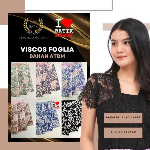 Jual VISCOS FOGLIA MOTIF DAUN PASTEL BAHAN KAIN BATIK VISCOSE VISKOS ...
