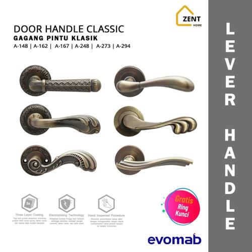 Promo evomab Lever Handle Gagang Pintu Classic Klasik Antik Free Ring ...