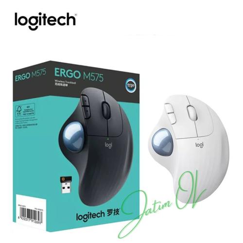 Jual Mouse Logitech M575 Wireless Trackball Bluetooth Unifying - Putih ...
