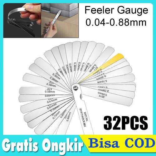 Jual Feeler Gauge Fuller Gauge 32 Blades Precision Kit Pengukur ...