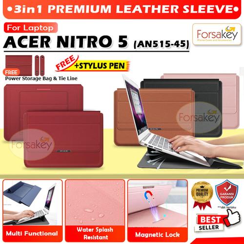 Jual Acer Nitro 5 AN515 15.6 Inch Leather Slevee Stand Laptop Pouch ...
