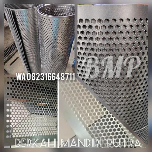 Jual plat lubang besi hexagonal tebel 0,8mm×lubang 6 mm× 1×2 mtr ...