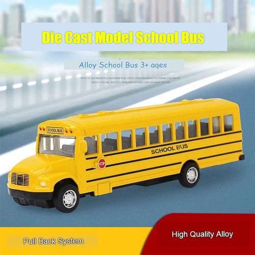 Promo TWH Die Cast Bus Sekolah SCHOOL BUS Mainan Anak Mobil Bis Pull ...