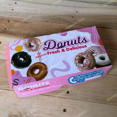 Jual dus donat isi 2 ukuran 20x10x5 / Box Donat Kemasan Donat Siap ...