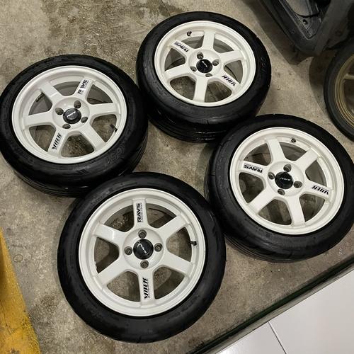 Jual Velg TE37 putih r15 ring 15 accelera 651 + lugnut original rays ...