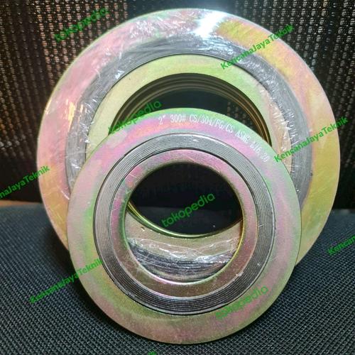 Jual SWG Sprial Wound Gasket Carbon Steel Ansi 150 2 1/2 inch DN 65 ...