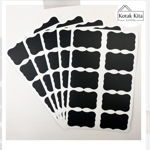 Jual Stiker Label Hitam Toples Container Dapur Waterproof - Wave ...