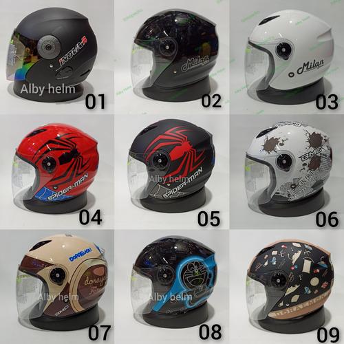 Jual HELM BMC MILAN MOTIF HALF FACE - 02, All Size - Jakarta Selatan ...