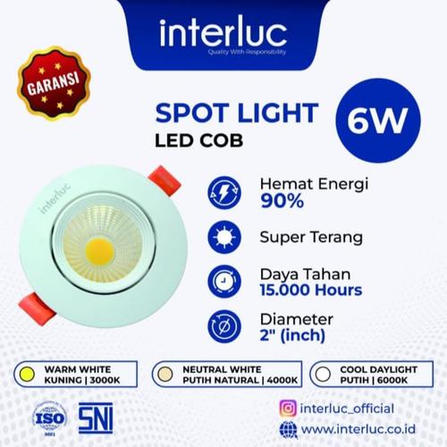 Jual Lampu Sorot Spot Light COB LED 6W 6 watt 3inch interluc - Kuning ...