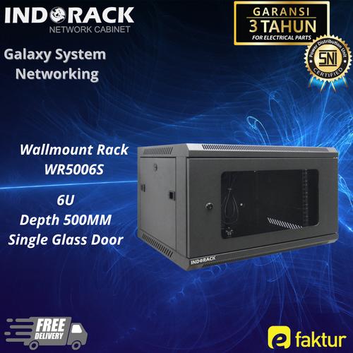 Jual Rack Server 6U INDORACK Wallmount Rak WR5006S Depth 500MM Single ...
