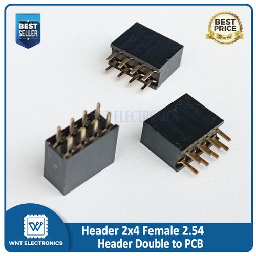 Jual Header 2x4 Female - Pin Header Female 2x4 to PCB 8 Pin - Kota ...