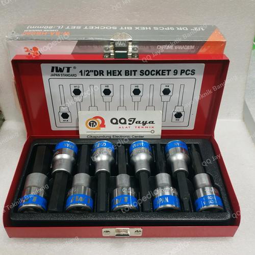 Jual Hex bit Socket 9 pc (H3-14) iwt - Kunci sok L set DR 1/2 x 80 mm ...