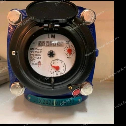 Jual Water Meter LM 2 inch DN 50mm+ flange PVC Sepasang + Baut + Tera ...