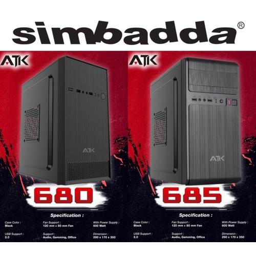 Jual CASING PC SIMBADDA ATK 680 / ATK 685 - INCLUDE PSU 600W - ATK 680 ...