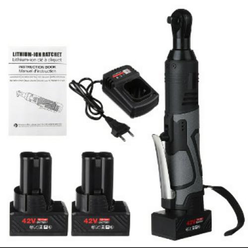 Jual 3/8 42 V Listrik Cordless Ratchet Sudut kanan LED wrench Impact ...