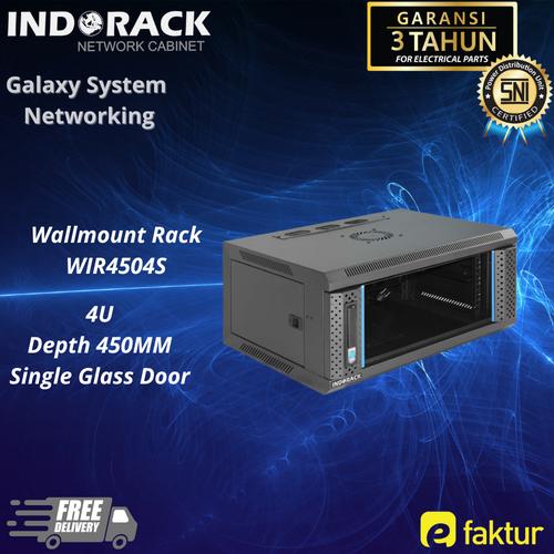Jual Rack Server 4U INDORACK Wallmount WIR4504S Depth 450MM Single Door ...