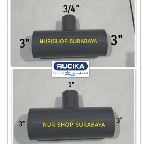 Jual Tee 3 x 3/4 inch 3 x 1 inch Reducer tee verlop vlok tee AW RUCIKA ...