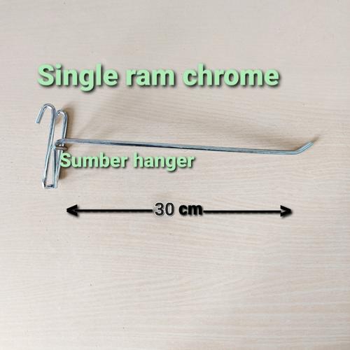 Jual Hook ram 30cm chrome | single ram chrome 30cm | cantolan ram ...