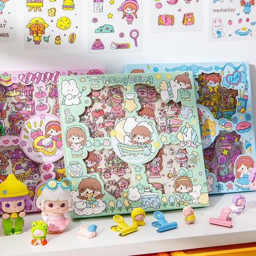 Jual Stiker 2D Motif Kartun Korea Lucu Anti Air Isi 100 Lembar Momo ...