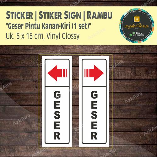 Jual Sticker Stiker Geser Pintu Kanan Kiri (1 set) - Uk. 5x15 cm - Kab ...