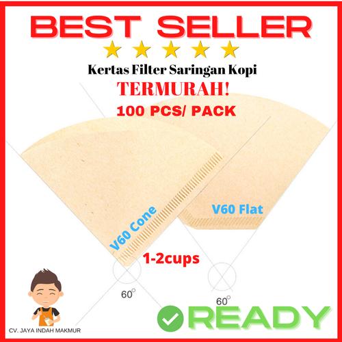 Jual Kertas Filter Saringan Kopi 100PC Espresso V60 Drip Coffee Tea ...