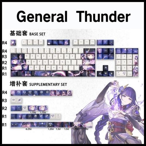 Jual Keycaps Pbt Cherry Profile Dye Sub Genshin Impcat Raiden Shogun ...
