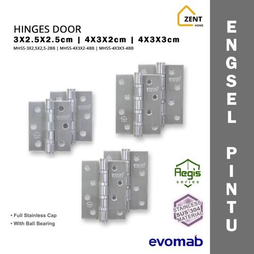 Jual evomab Engsel Pintu Tebal Stainless SUS 304 Door Hinges 3 / 4 Inch ...