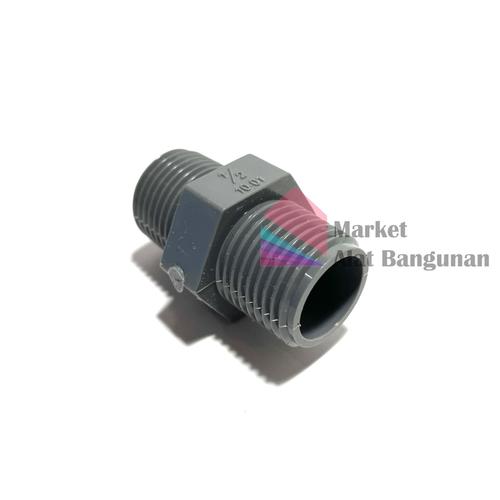 Jual Double Nipple Neple 1/2" PVC AW RUCIKA / Dobel Nepel 1/2 Inci ...