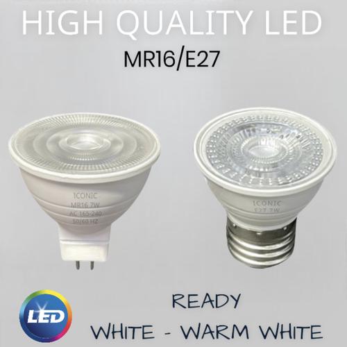 Jual Lampu Spotlight Led Mangkok MR16/E27 7 Watt 220 Volt 3000K 6000K 7W - E27 - Kota Denpasar ...