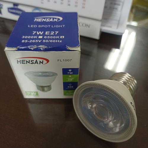 Jual Hensan LED Spotlight 7 watt Fitting E27 Lampu Halogen 7w - Putih ...