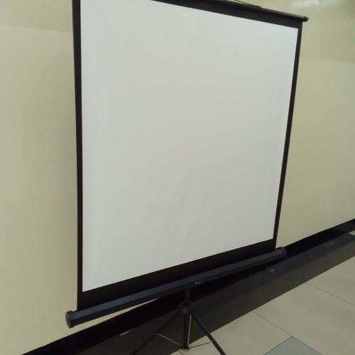 Jual Layar Projector 2M x 2M Tripod Screen Projector 200Cm x 200Cm ...