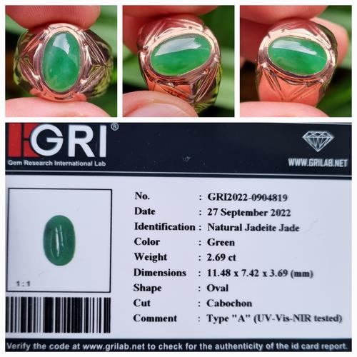 Jual Batu Giok Burma Myanmar Jadeite Jade Type A Memo 2.69 crt ...