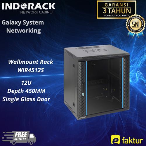Jual Rack Server 12U INDORACK Wallmount WIR4512S Depth 450MM Single ...