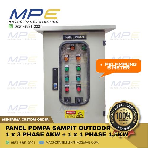 Jual Panel Pompa Sampit Outdoor 1 x 1,5kW 1 Phase + 1 x 4kW 3 Phase ...